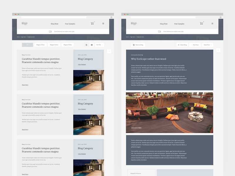 Blog Design by Michael Ashurst for MadeByShape on Dribbble