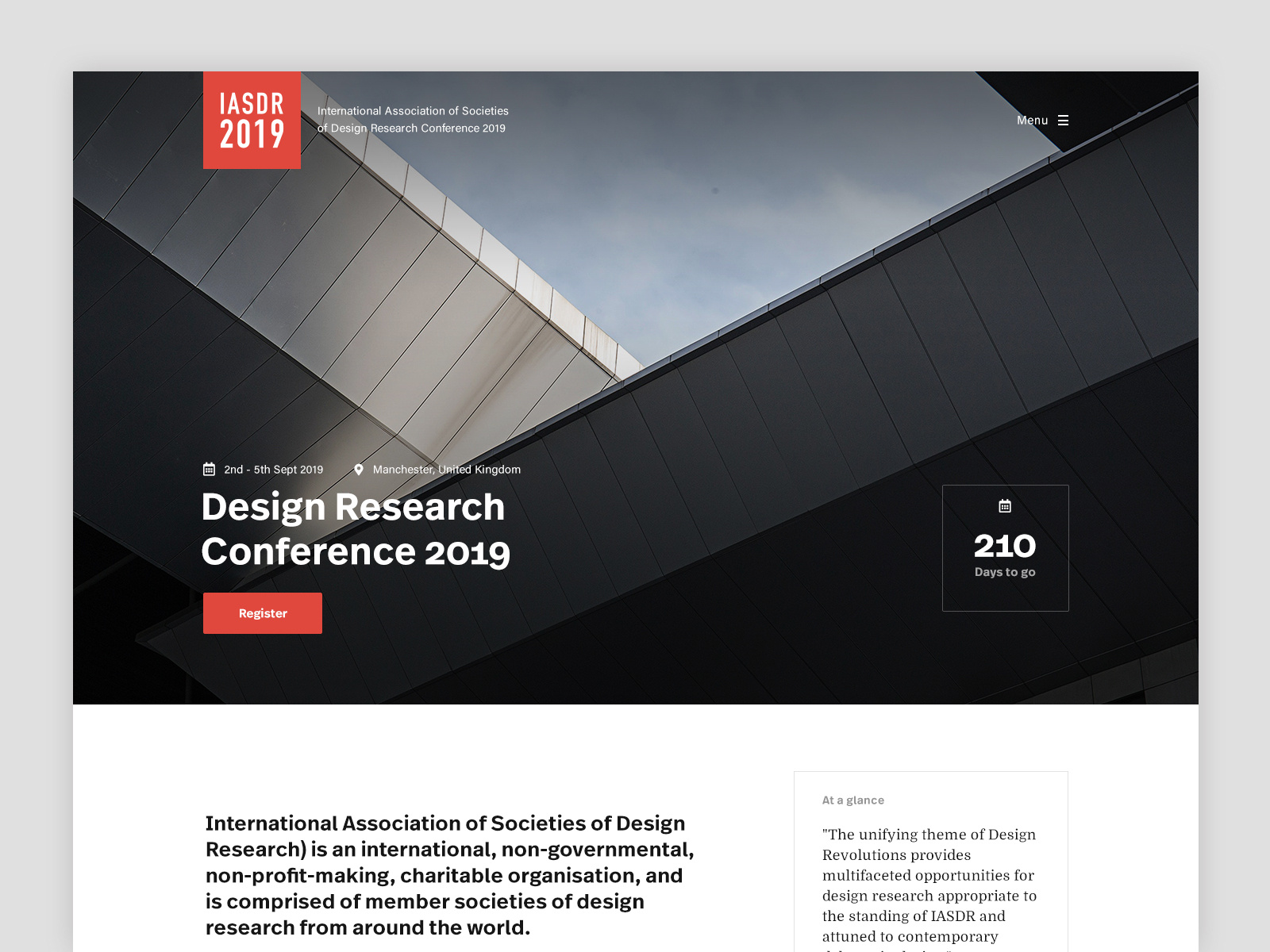 Design Conference Header by Michael Ashurst for MadeByShape on Dribbble