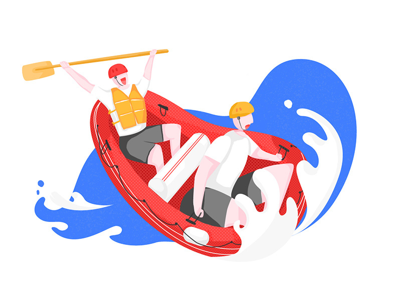 Rafting by VikkiMa on Dribbble