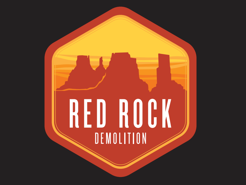 Red Rock Demolition logo by John Powell on Dribbble
