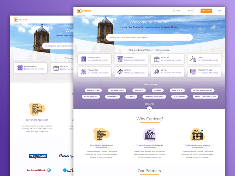 Education Loan Web Concept (WIP) by Abhishek Sinha on Dribbble