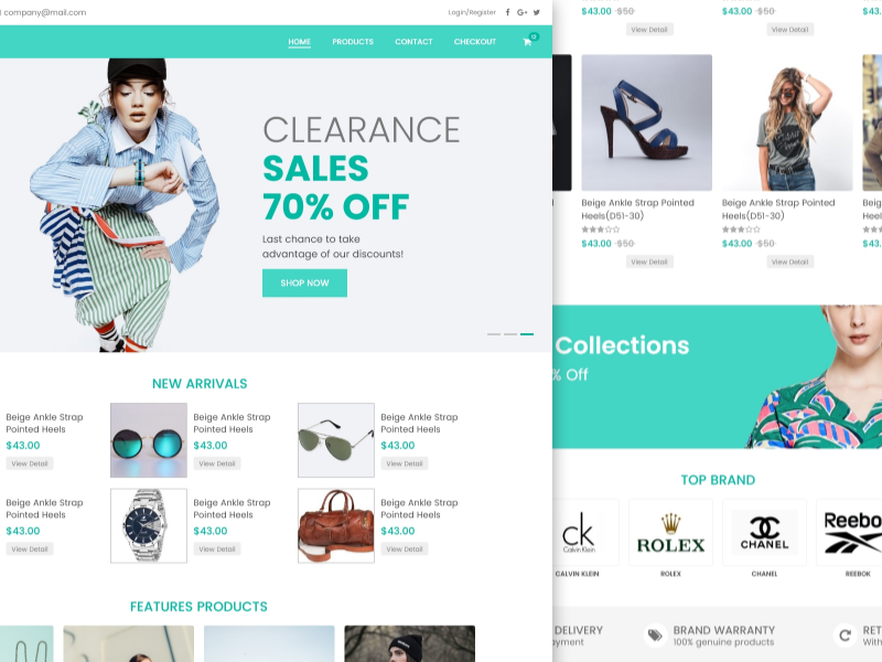 Ecommerce Template by Sashi Shrestha on Dribbble