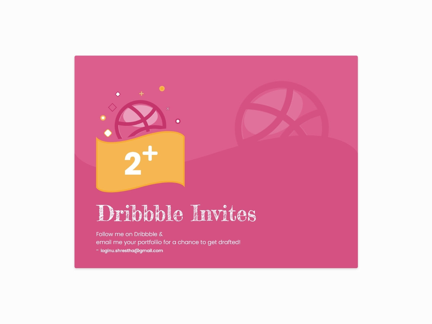 Dribbble Invites by Sashi Shrestha on Dribbble