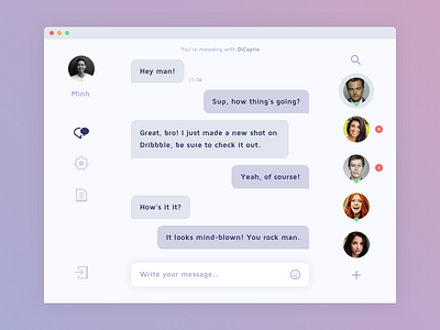 Direct Messaging by Minh Killy Le on Dribbble