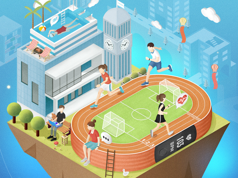 2.5D vector illustration by annnj on Dribbble