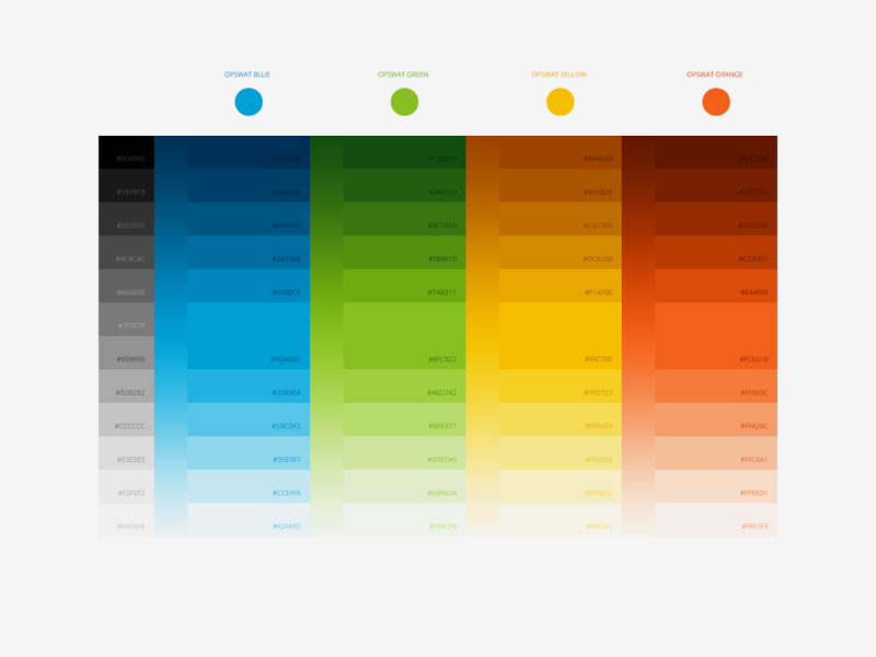 OPSWAT Color Palette by OPSWAT on Dribbble