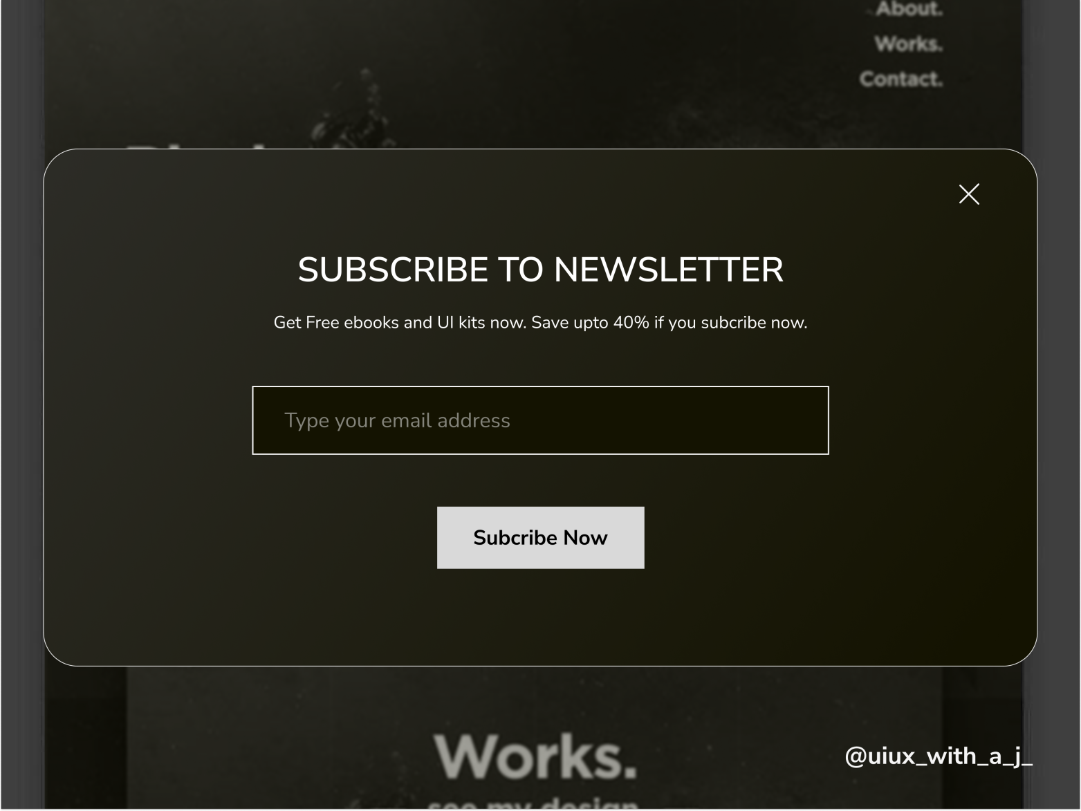 Newsletter UI by Ajay Jaiswal on Dribbble
