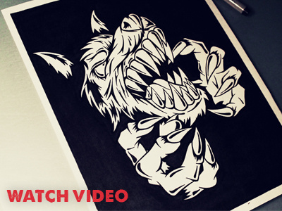 Process Video Werewolf illustration by Rick Calzi on Dribbble