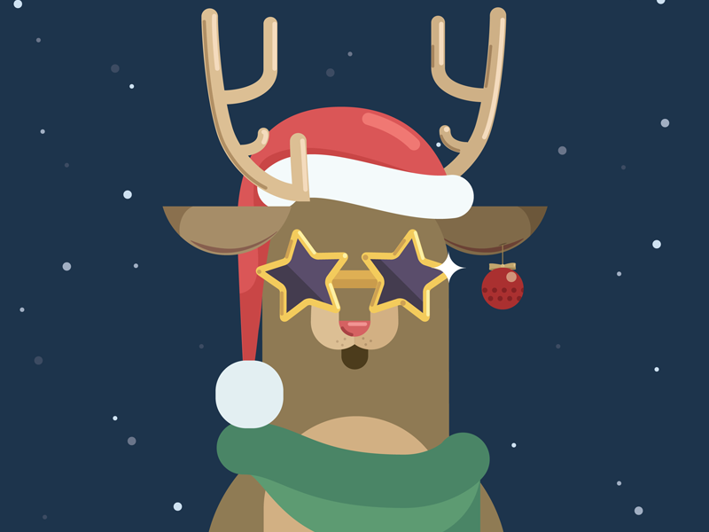 Cheering up reindeer by Arianna Belotti on Dribbble