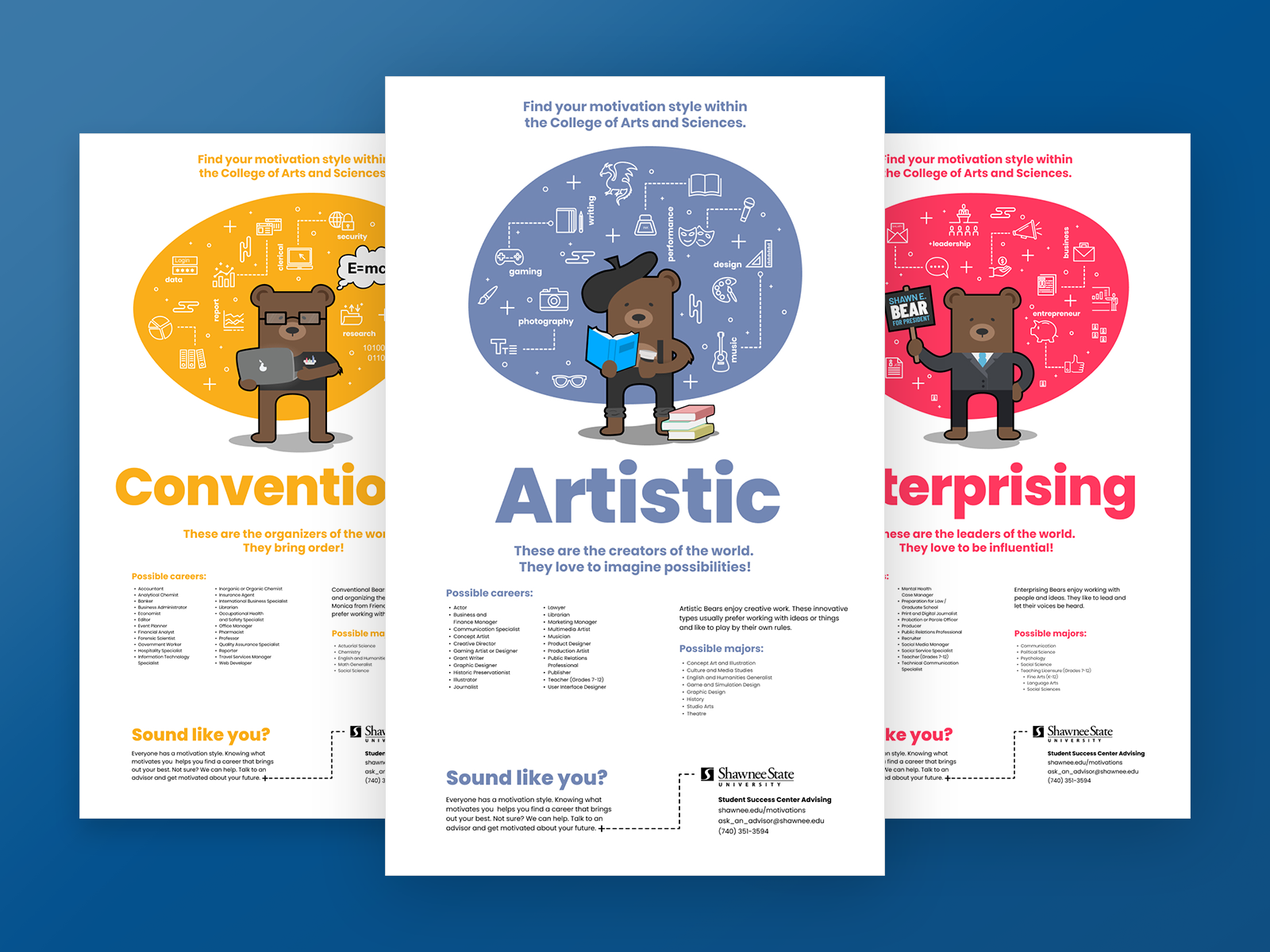 SSU Motivation Project - Bears 1-3 by Kristina Workman on Dribbble