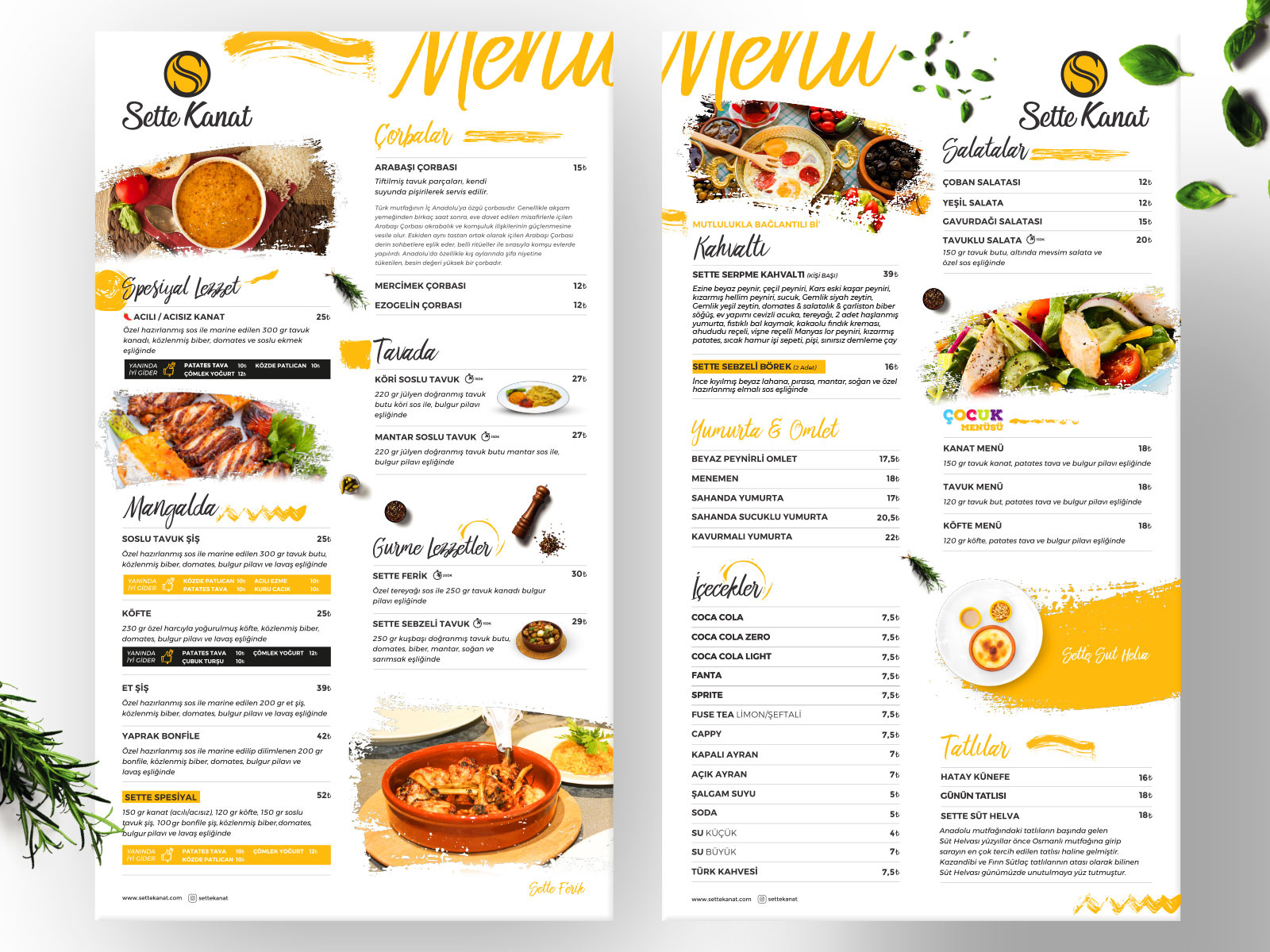 Sette Kanat Menu by Erdem Ozkan on Dribbble