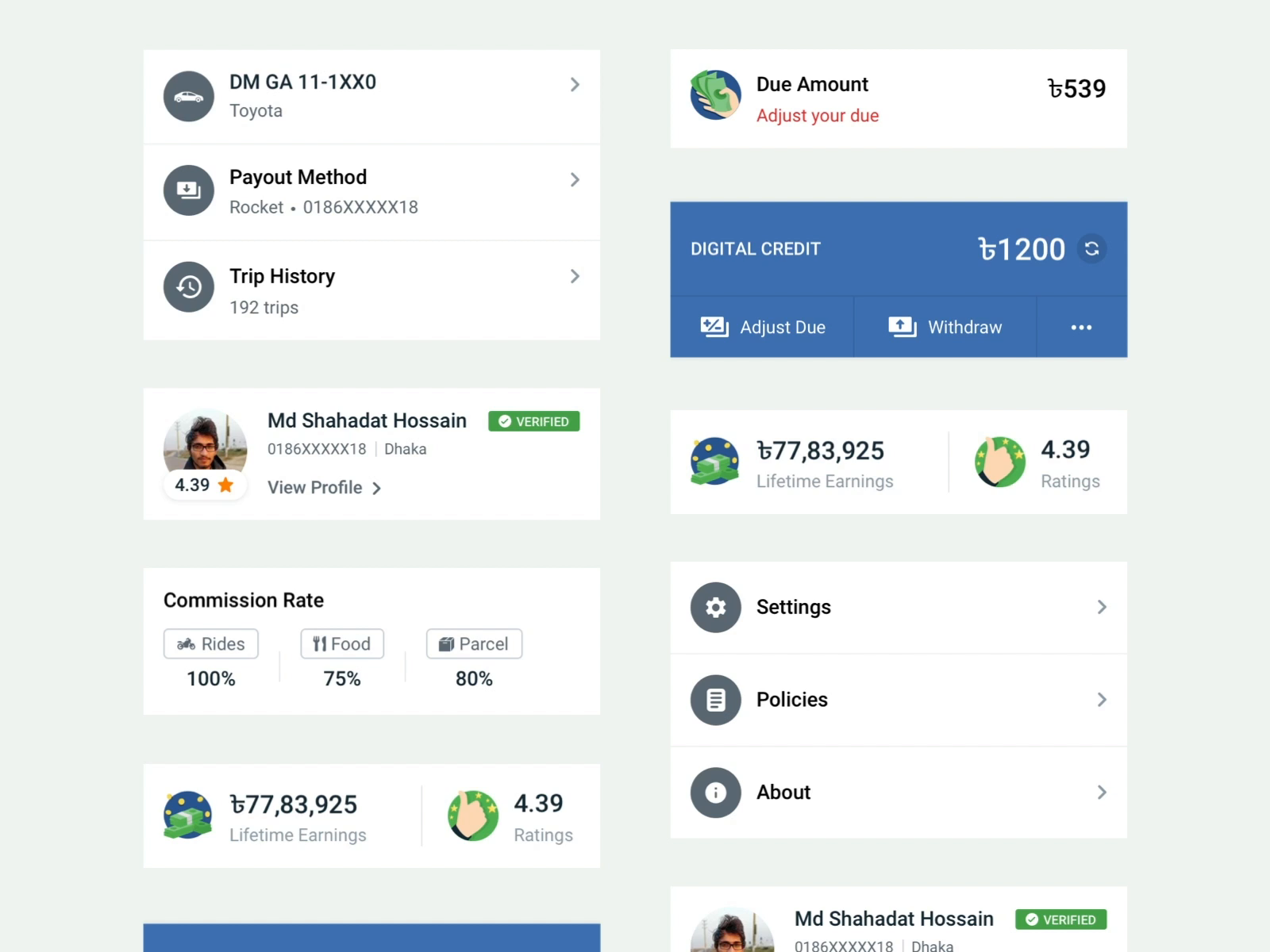 Redesign of Account Tab by Md Shamsuddin for Pathao on Dribbble