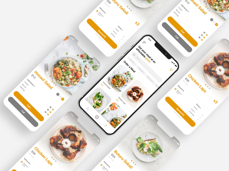 Food App UI by Kayode O. on Dribbble