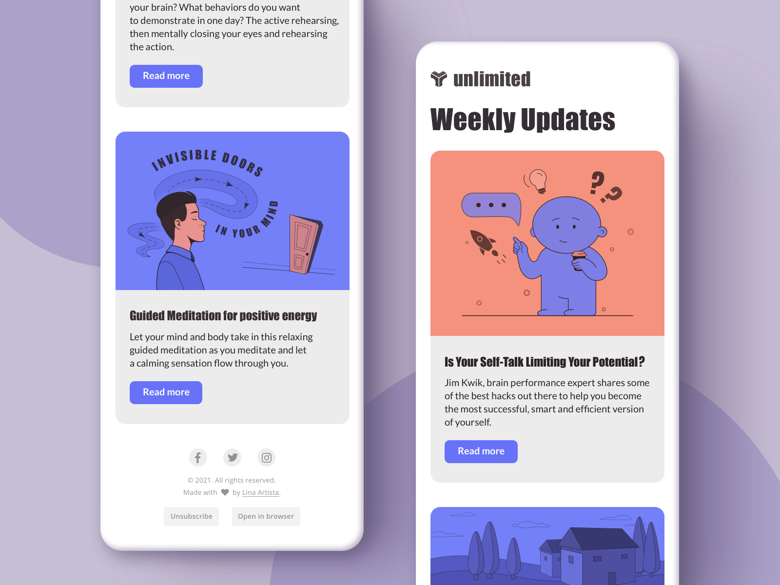 Weekly Updates Newsletter and Email Template by Lina Artista on Dribbble