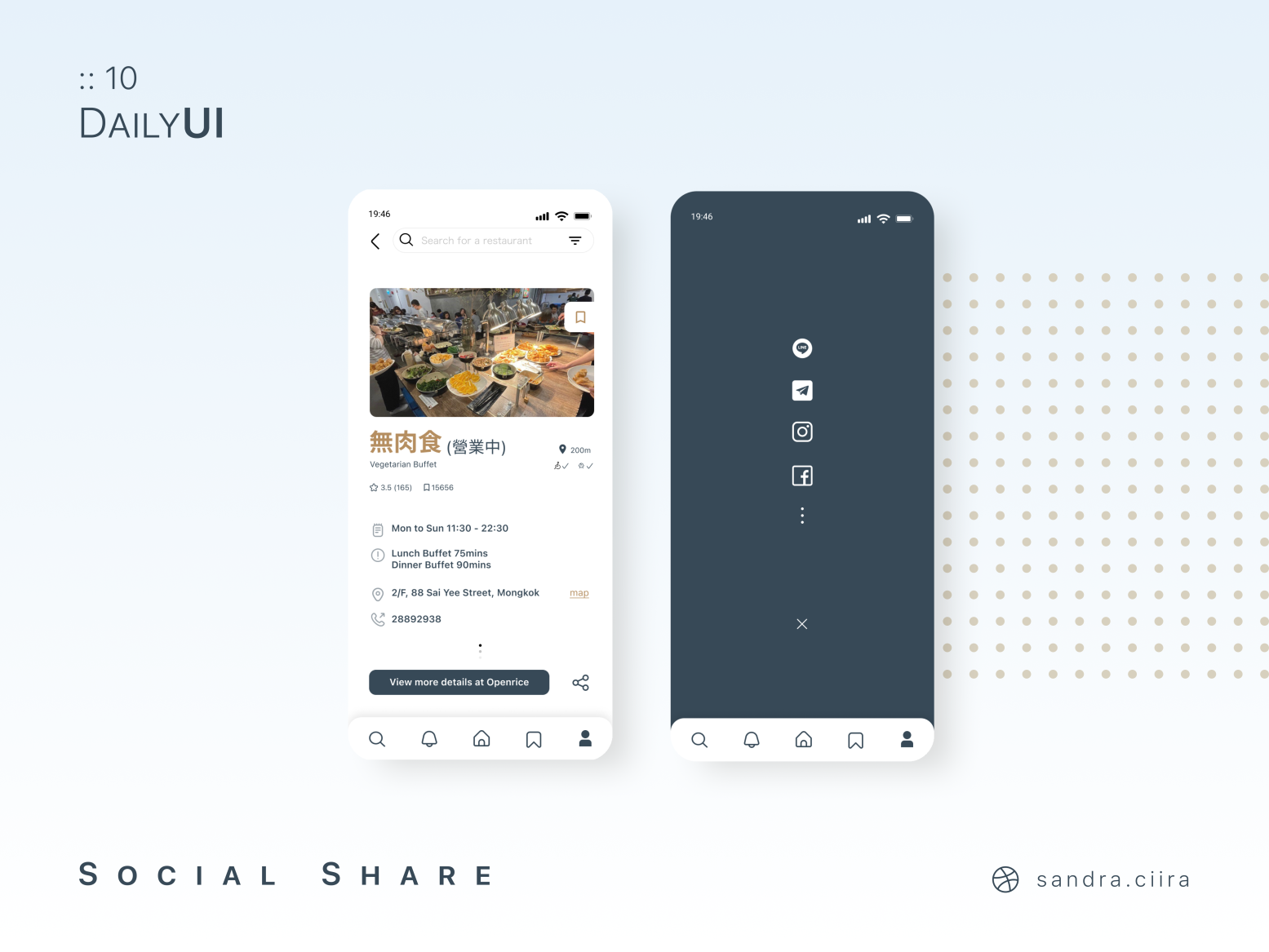 Daily UI Challenge #010 Social Share by Sandra Lau on Dribbble