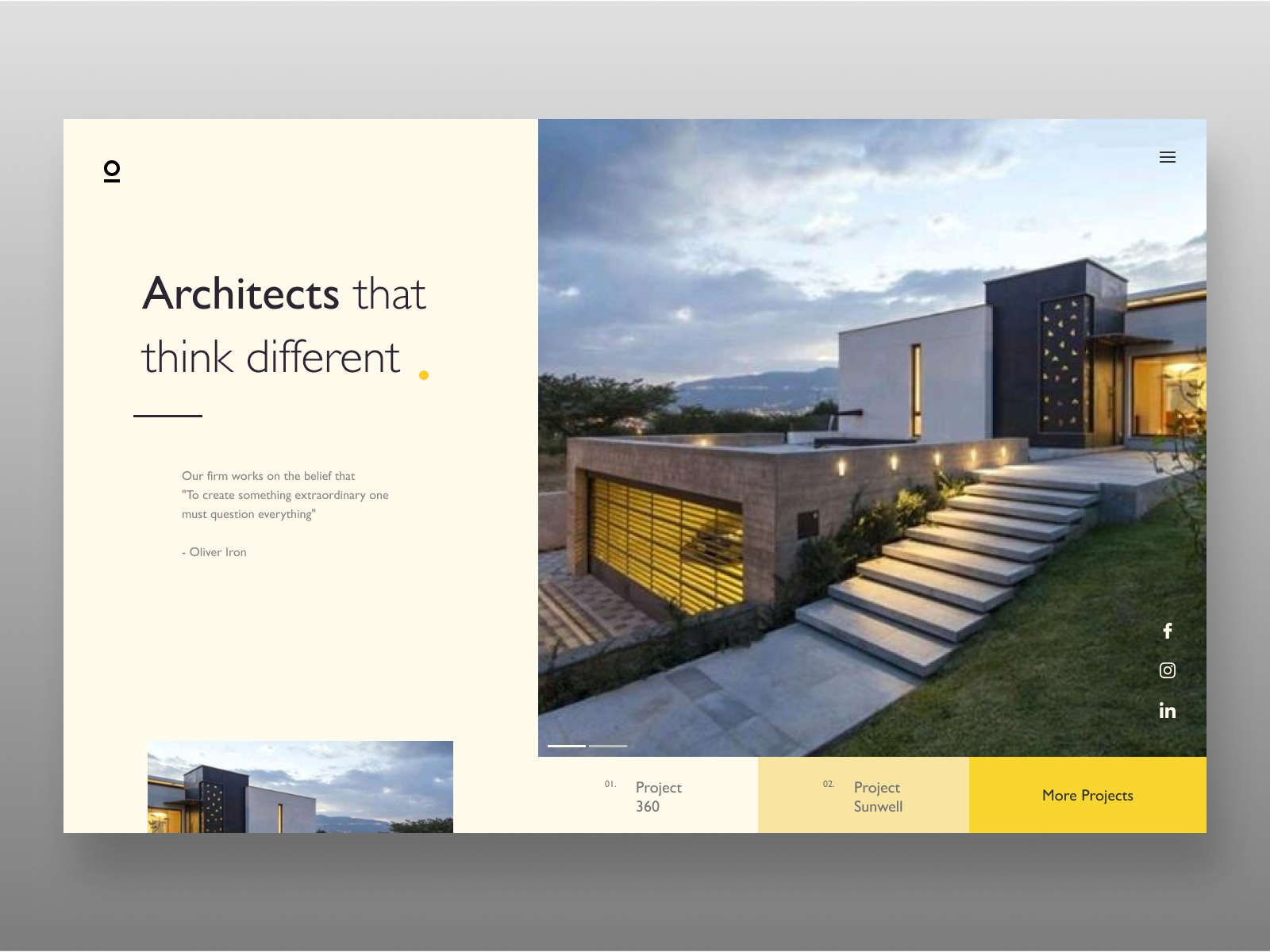 Architecture Firm - Landing Page by Yogita Mundhra on Dribbble