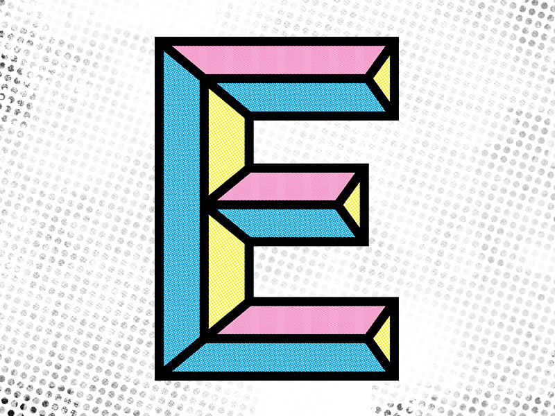 Dimensional capital E by Kendall Guillemette on Dribbble