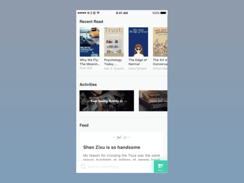 ebook APP by shenzixu on Dribbble