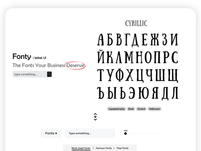 Fonts Website UI Design by Letket on Dribbble