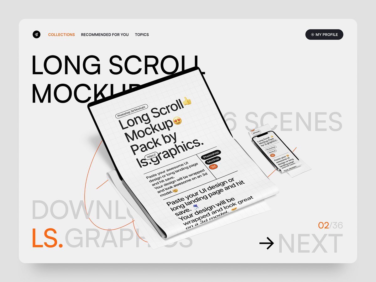 Longscroll mockups by Ruslanlatypov for ls.graphics on Dribbble