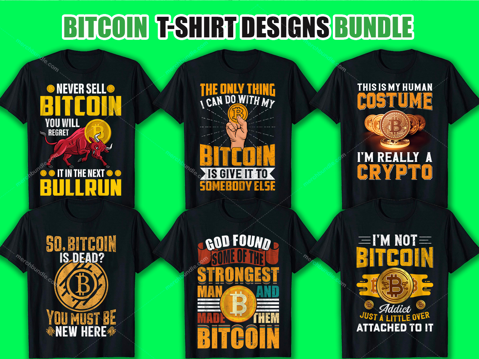 BITCOIN T-Shirt Design Bundle by Aditiya Roy on Dribbble