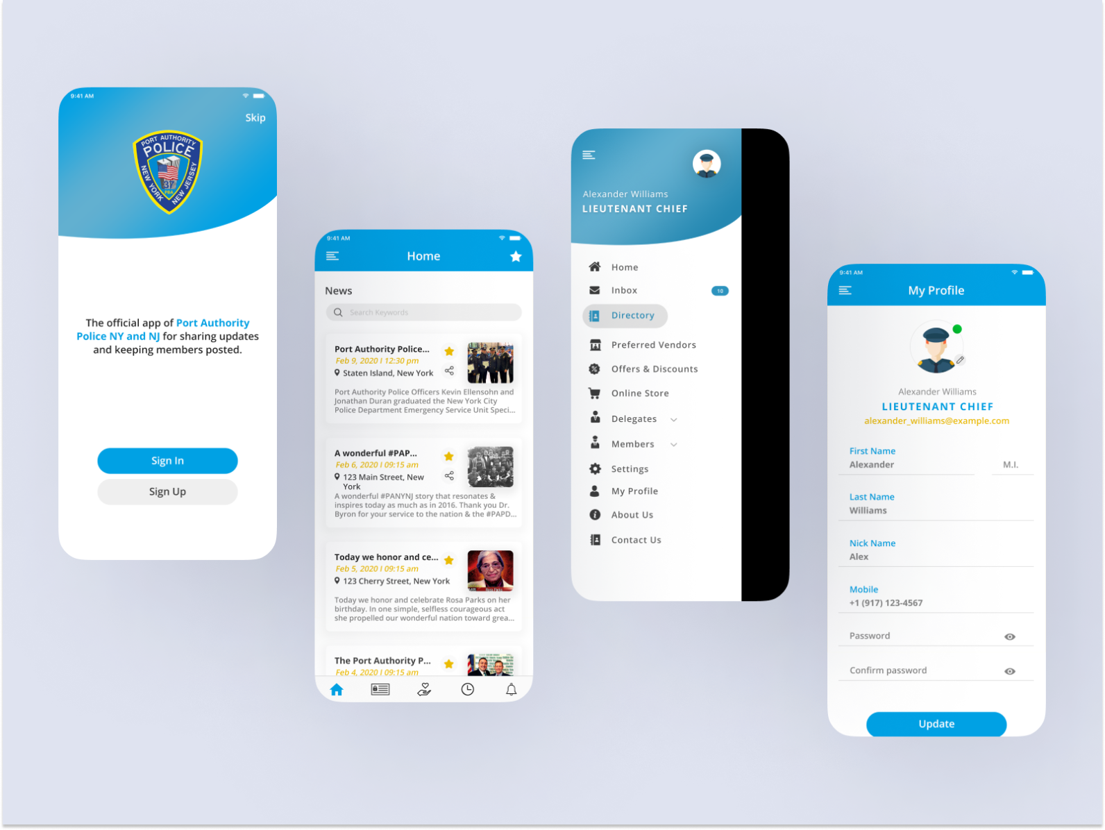 Police App UI Design by Sukhdeep Singh on Dribbble