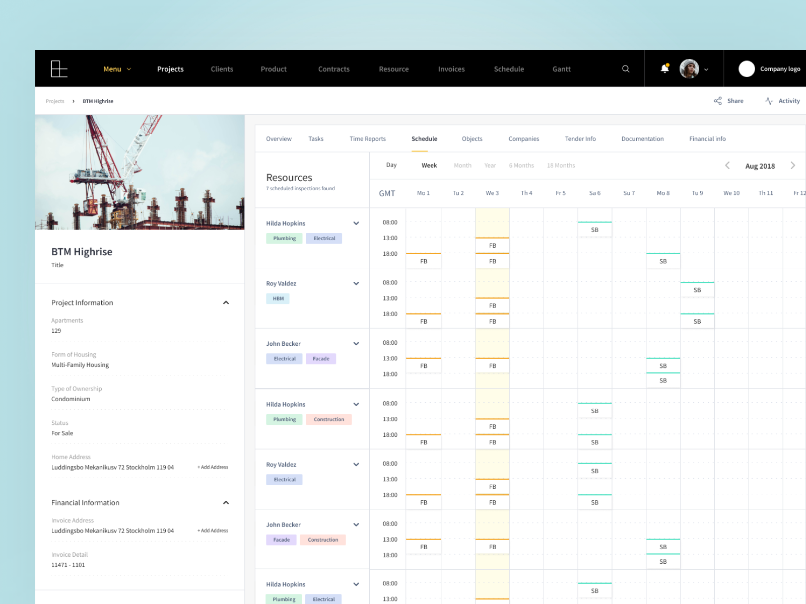 Schedule Page by Kevin on Dribbble