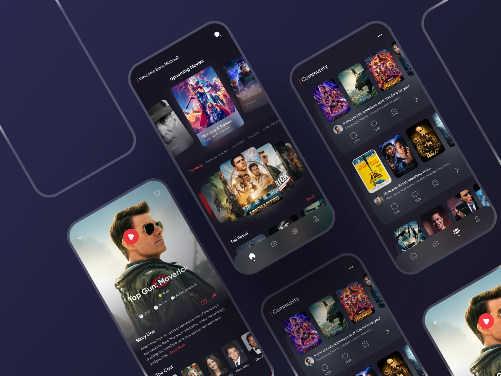 Movie Streaming App by Amirhosein for Duxica on Dribbble