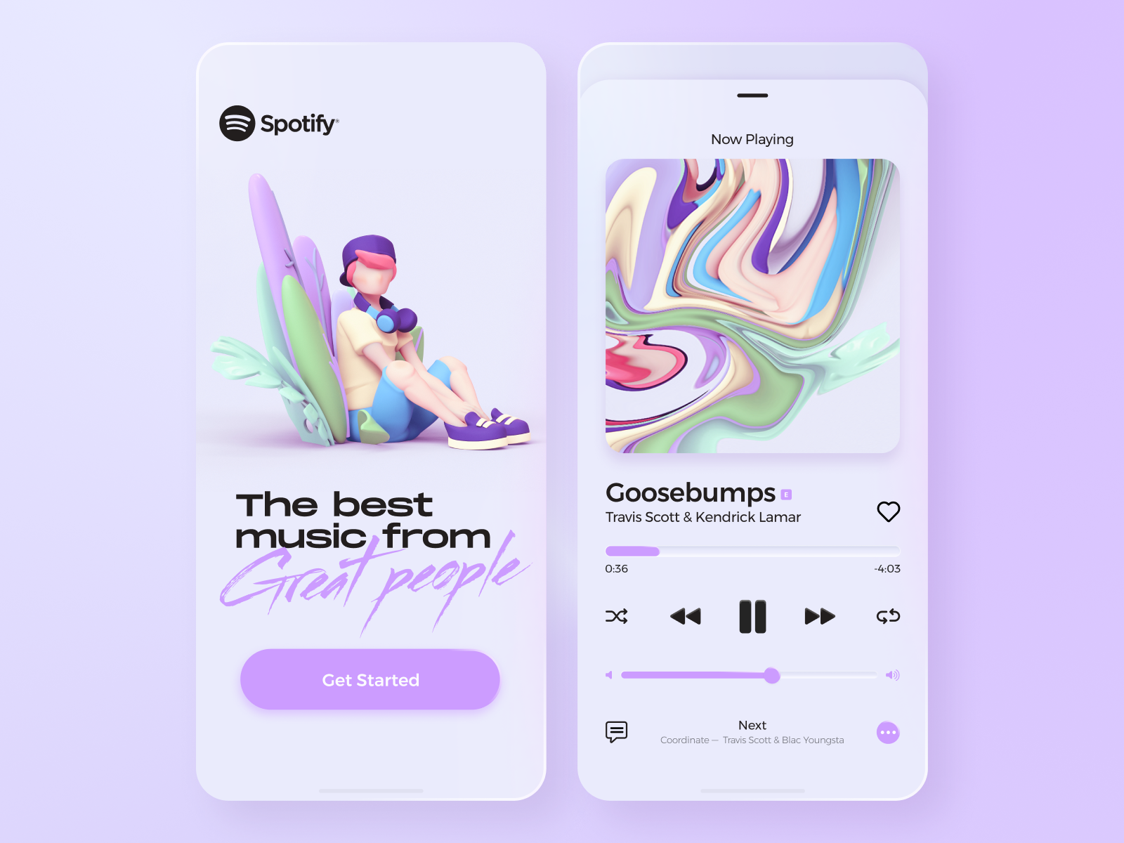 Spotify // Mobile App by Kirill Koshelev on Dribbble