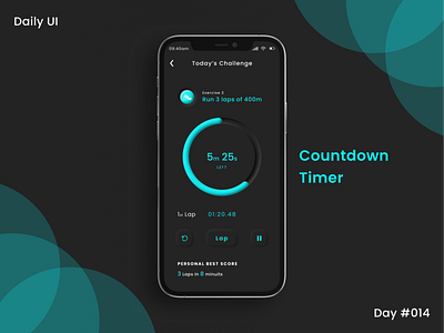 Daily Ui Challenge - Countdown Timer by Abhijeet Gonsalves on Dribbble