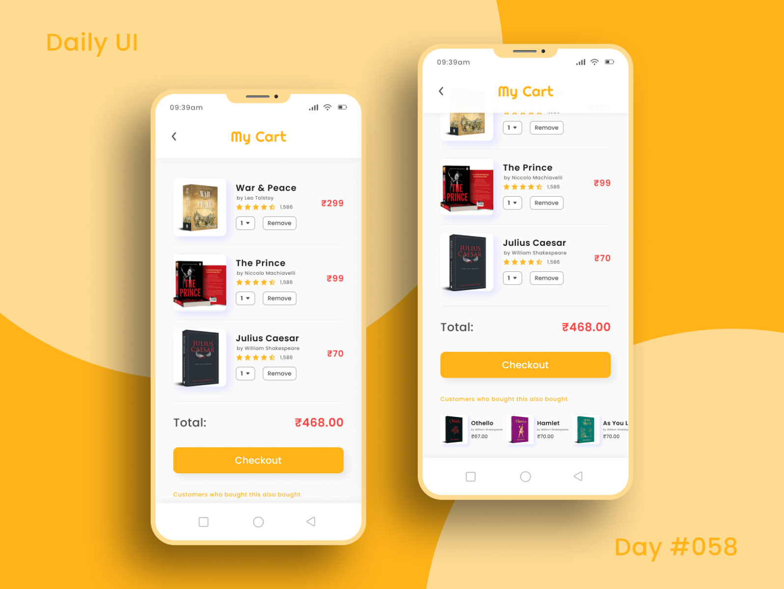 Daily UI Challenge - Shopping Cart by Abhijeet Gonsalves on Dribbble