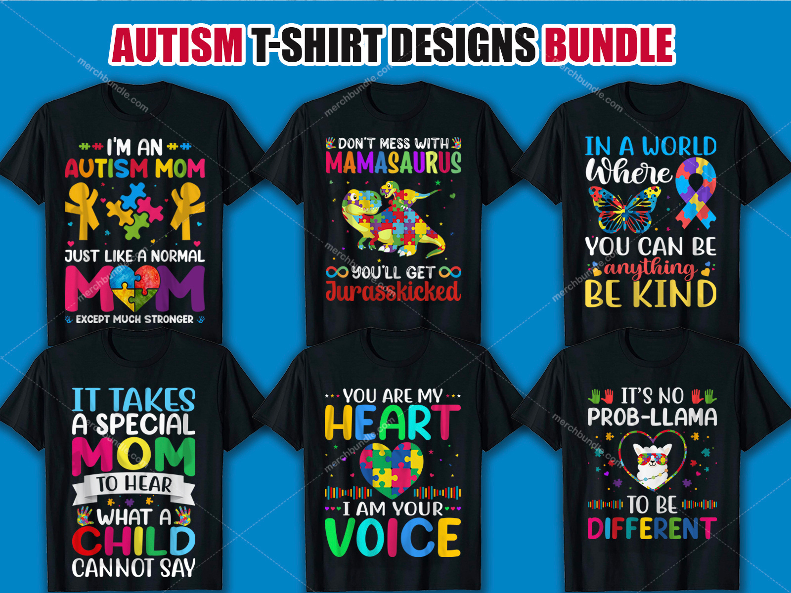 Autism T-Shirt Design Bundle by Ahmed Rasel on Dribbble
