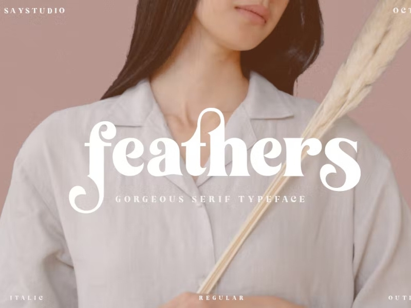 Feathers Font by Richarde Leei on Dribbble