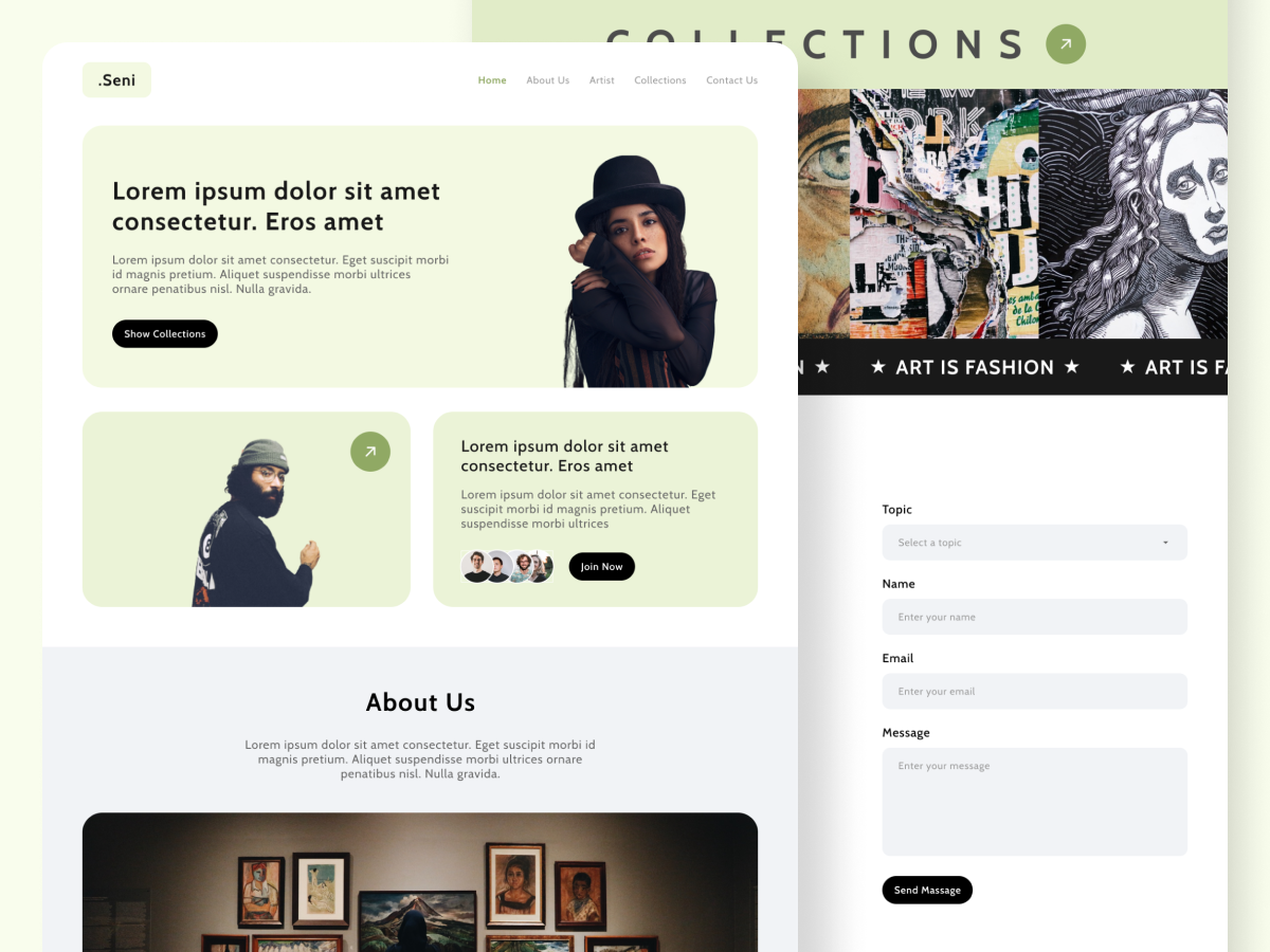 Art Collection Web Template by Miftahul Faizin on Dribbble