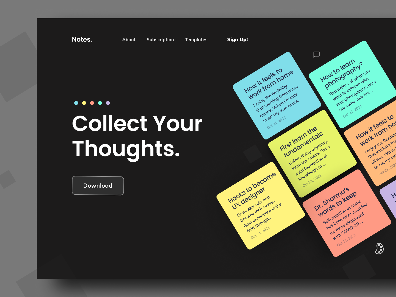 Make a note... by AppSalon on Dribbble