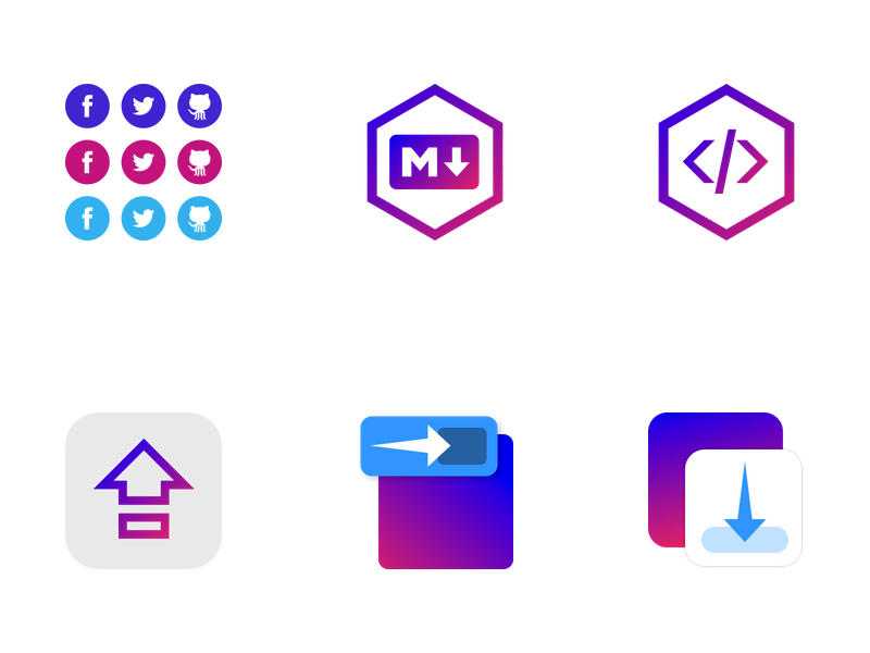 Six Eager App Icons by Adam Schwartz on Dribbble