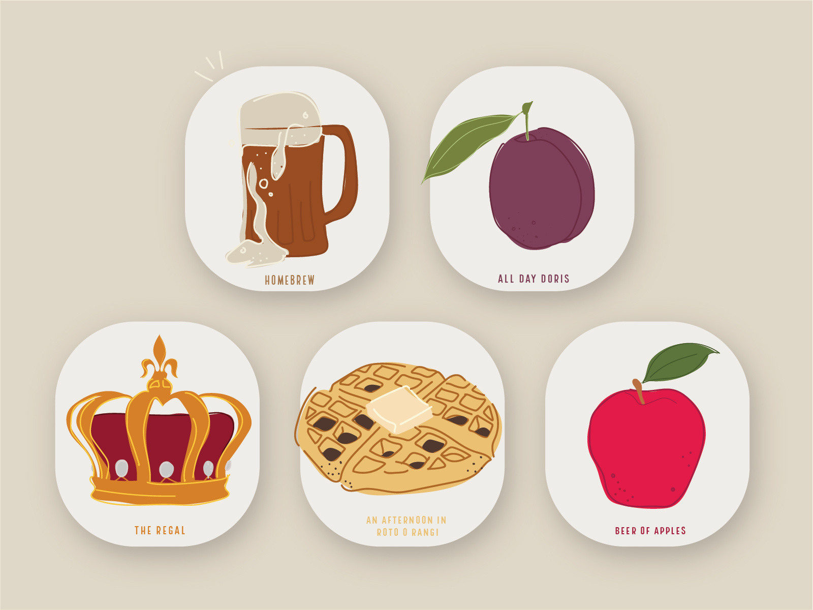 Beer Tap Labels by Savana Beaumont on Dribbble