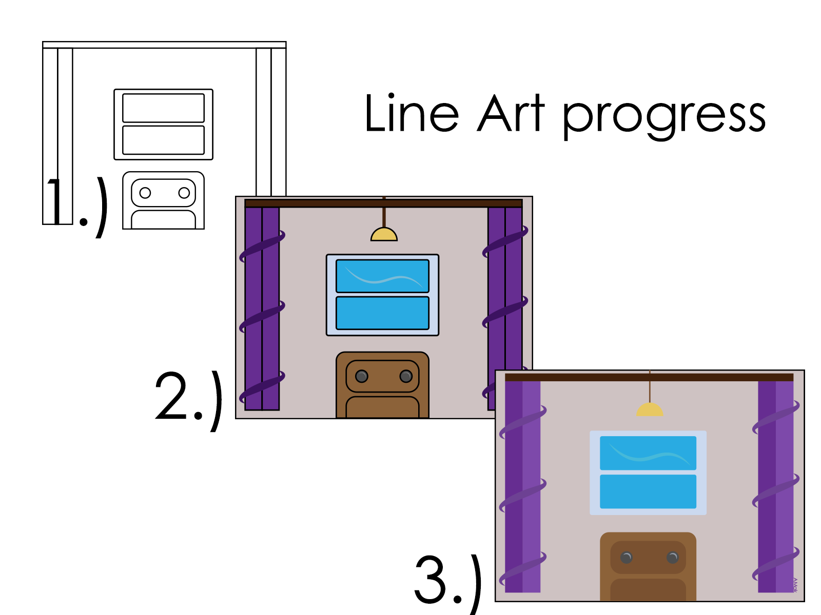 Lines into Art progress by AMak on Dribbble