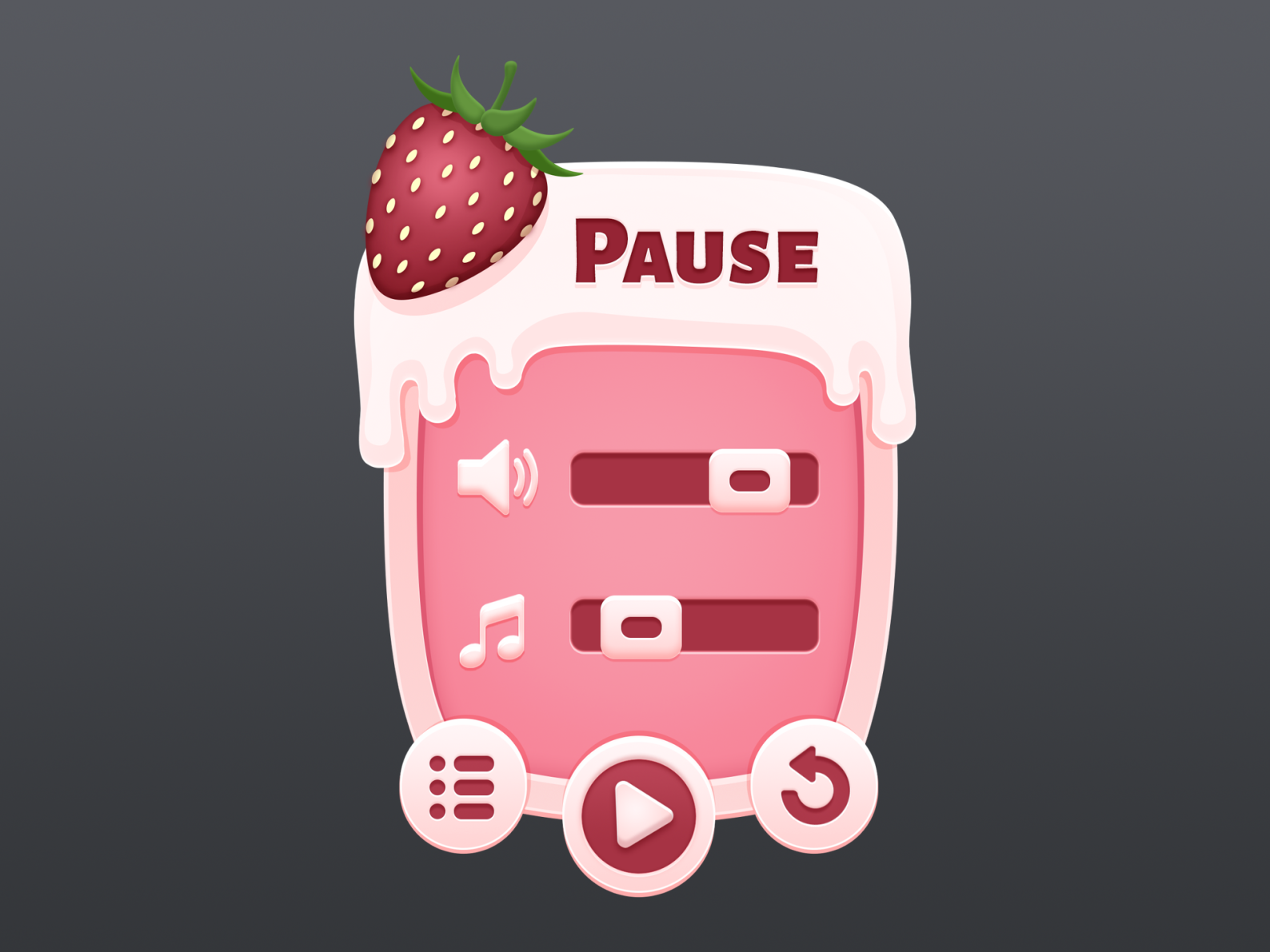 Strawberry Cake Game UI Concept Design by Marina Sablin on Dribbble
