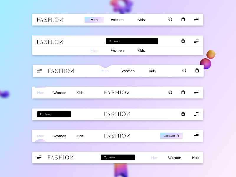Ecommerce Navigation Bar by Mohammed Ashfaque on Dribbble