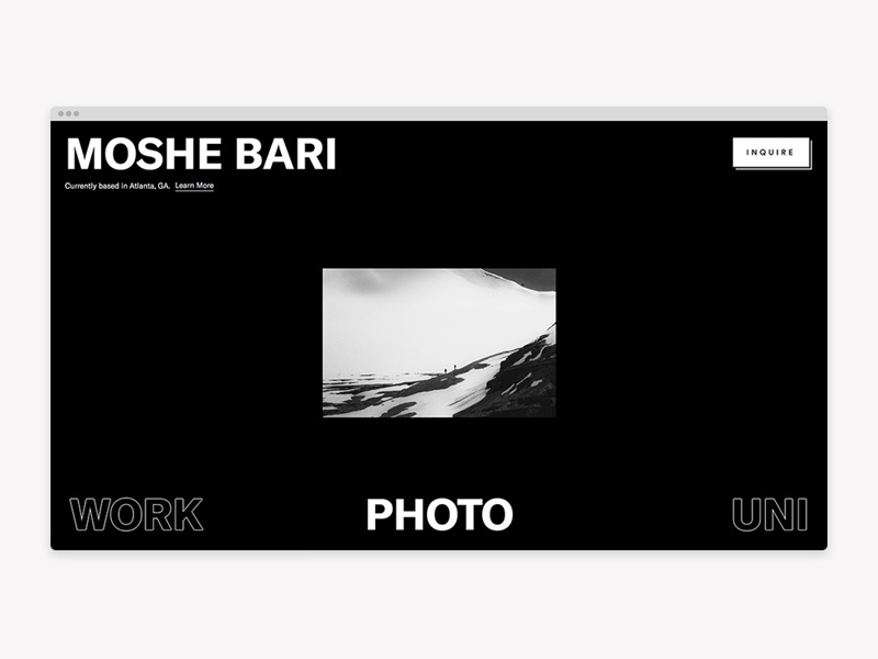 Portfolio Site by Moshe Bari on Dribbble