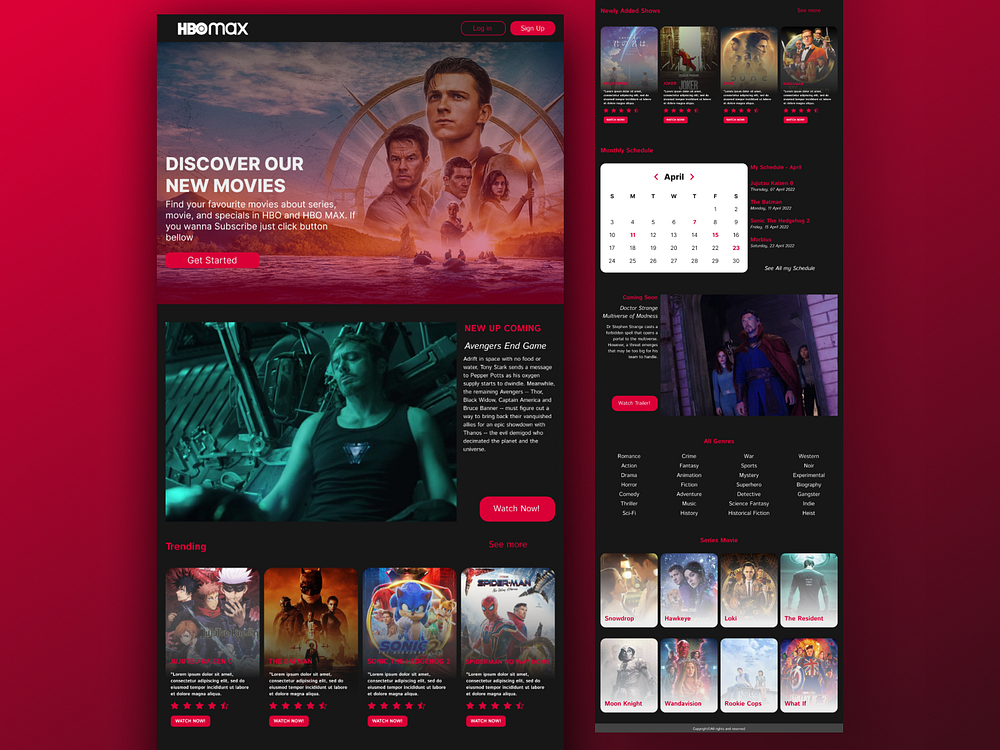 HBO MAX Website Redesign by Danuar Wiranata on Dribbble