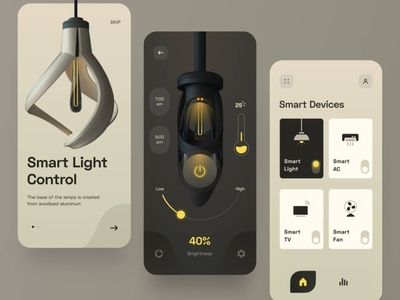 Smart Light Control Application by Ali Haider on Dribbble