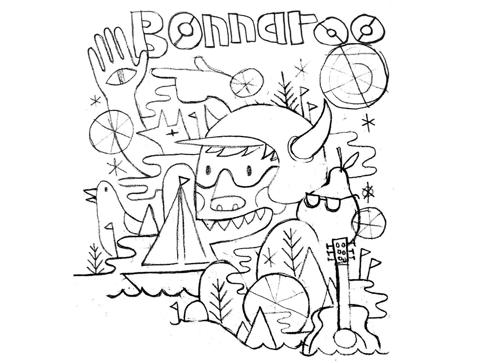 Bonnaroo Sketch ️ ️ ️ by Aren Vandenburgh on Dribbble