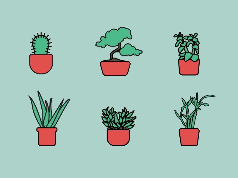 Plants Icon Set by Jared Sylvia on Dribbble
