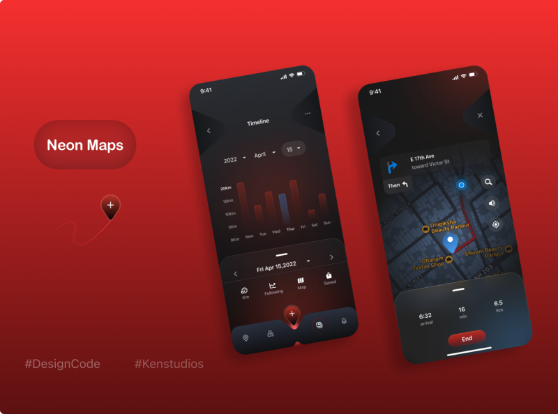 Neon Maps Design by Reinhard Kenson on Dribbble