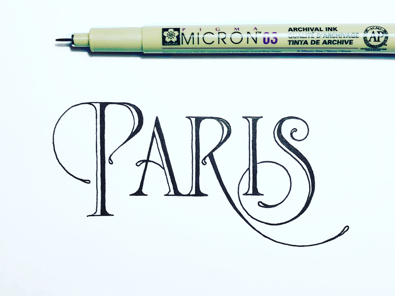 Paris lettering sketch by Joschka Sawatzky on Dribbble
