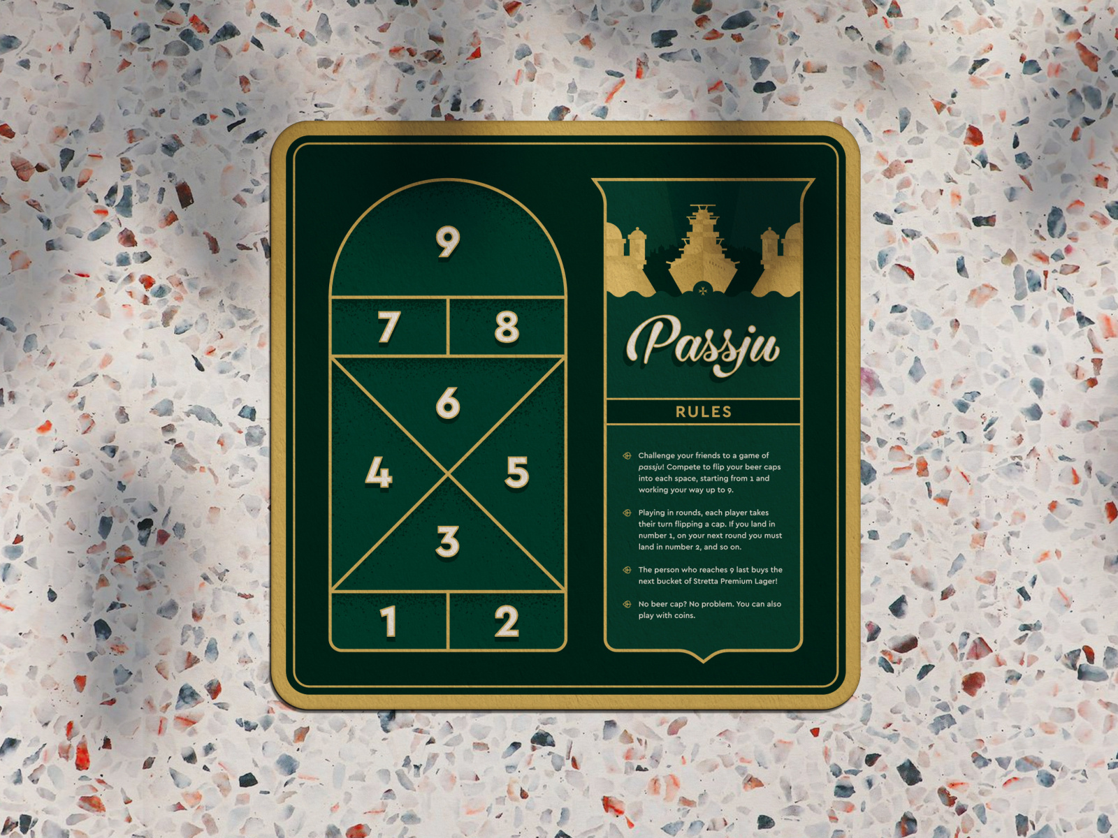 Beer coaster game by Jan Frantz for Hangar on Dribbble