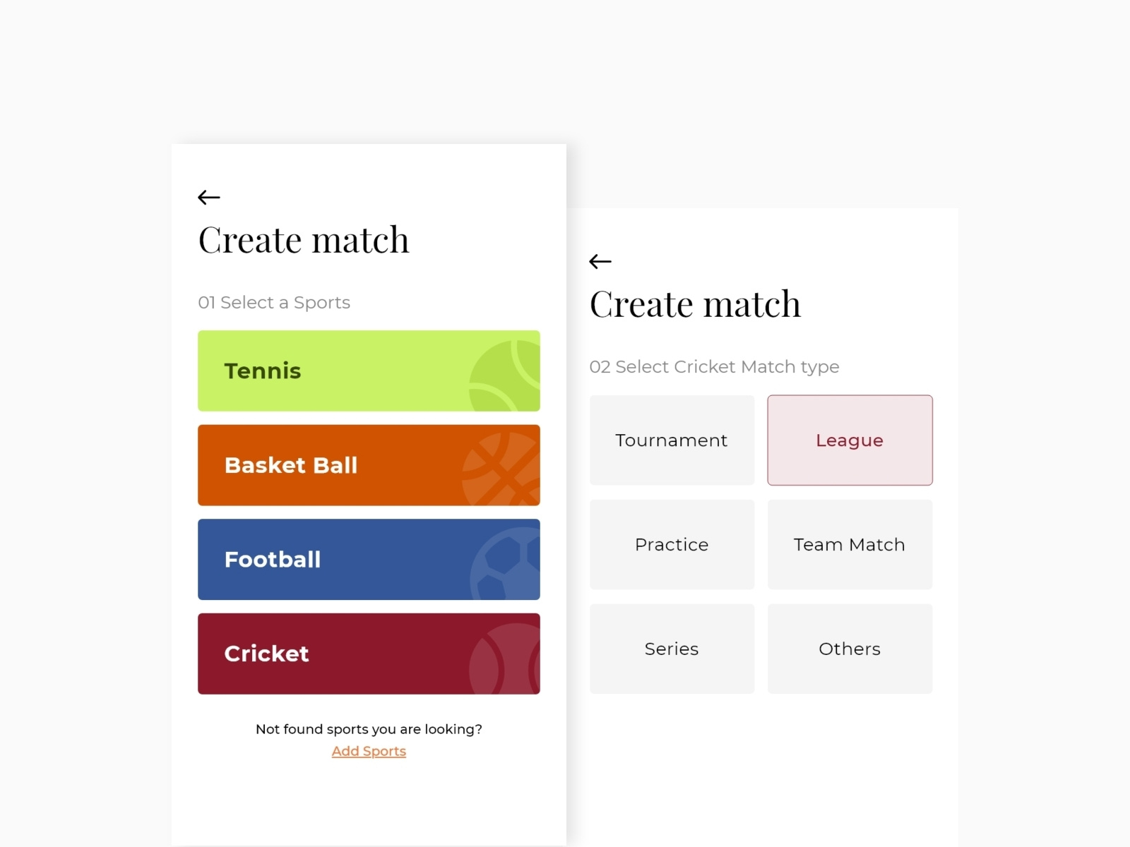 Teamup - Create Match by Gunaseelan on Dribbble
