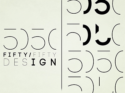 50/50 Design Logo by Serge L on Dribbble